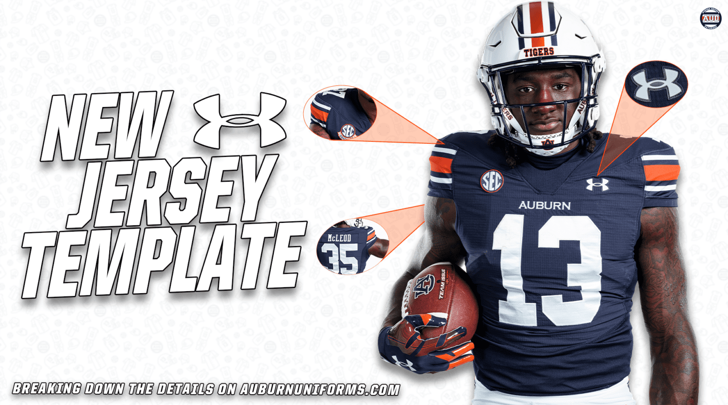 Auburn Football to Wear New Under Armour Template - Auburn Uniform Database