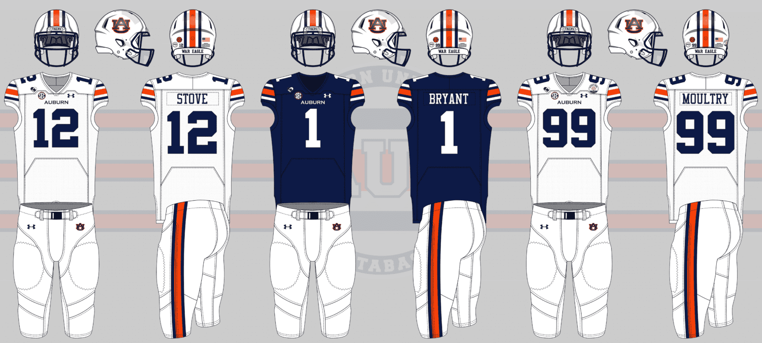 Auburn Tigers Football Uniform History - Auburn Uniform Database