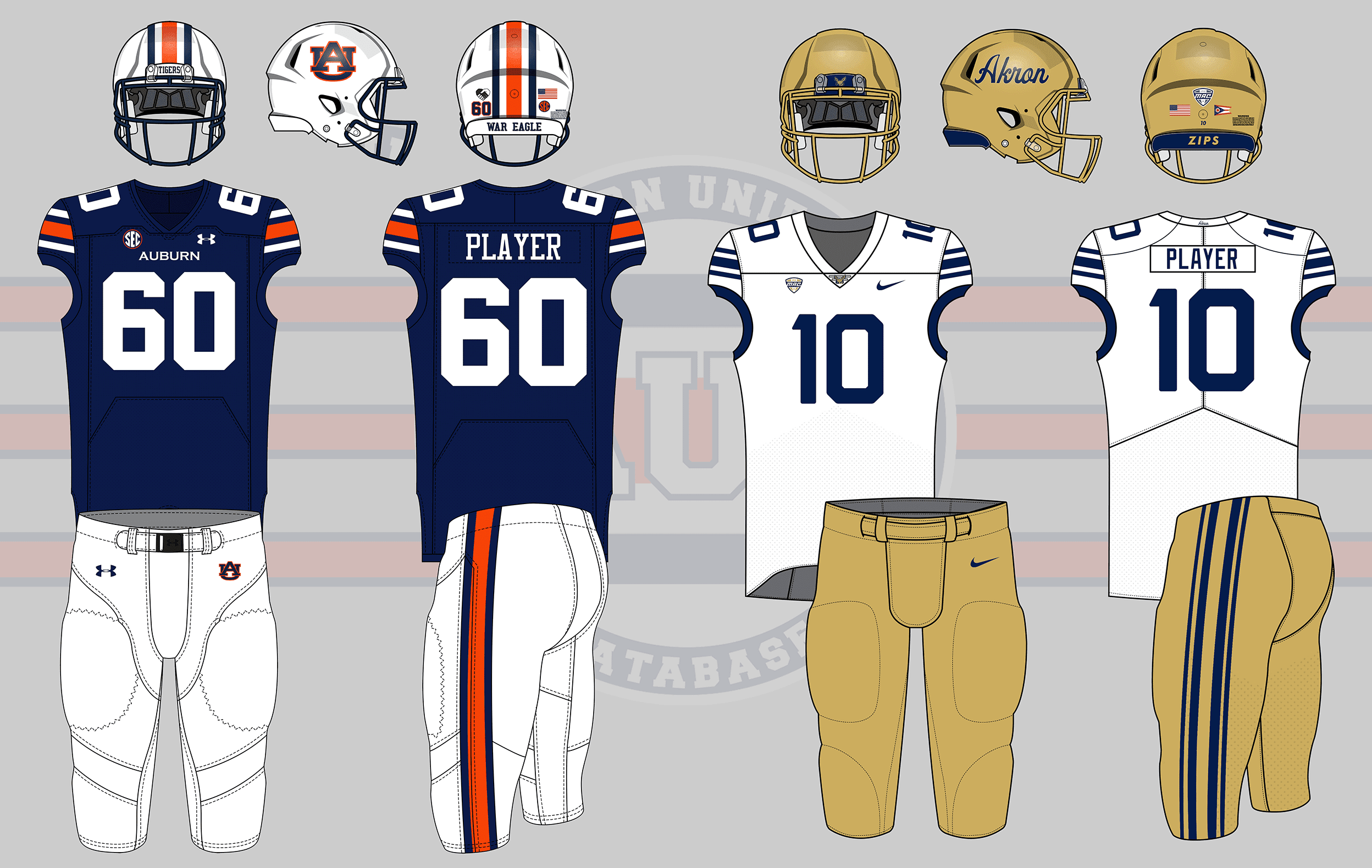 2021 Akron - Auburn Uniform Database